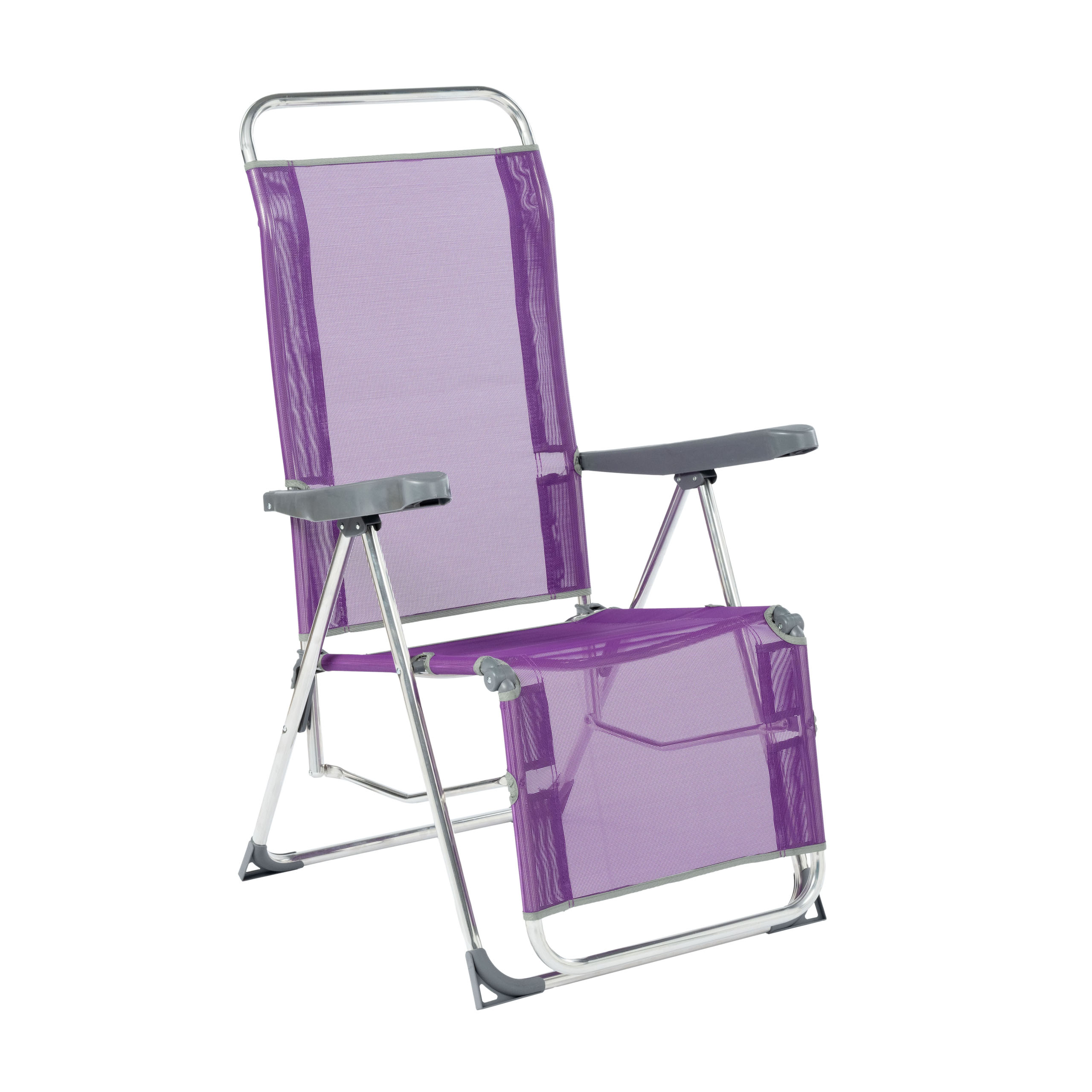 Alco aluminium beach chair, 5 positions with fibreline.