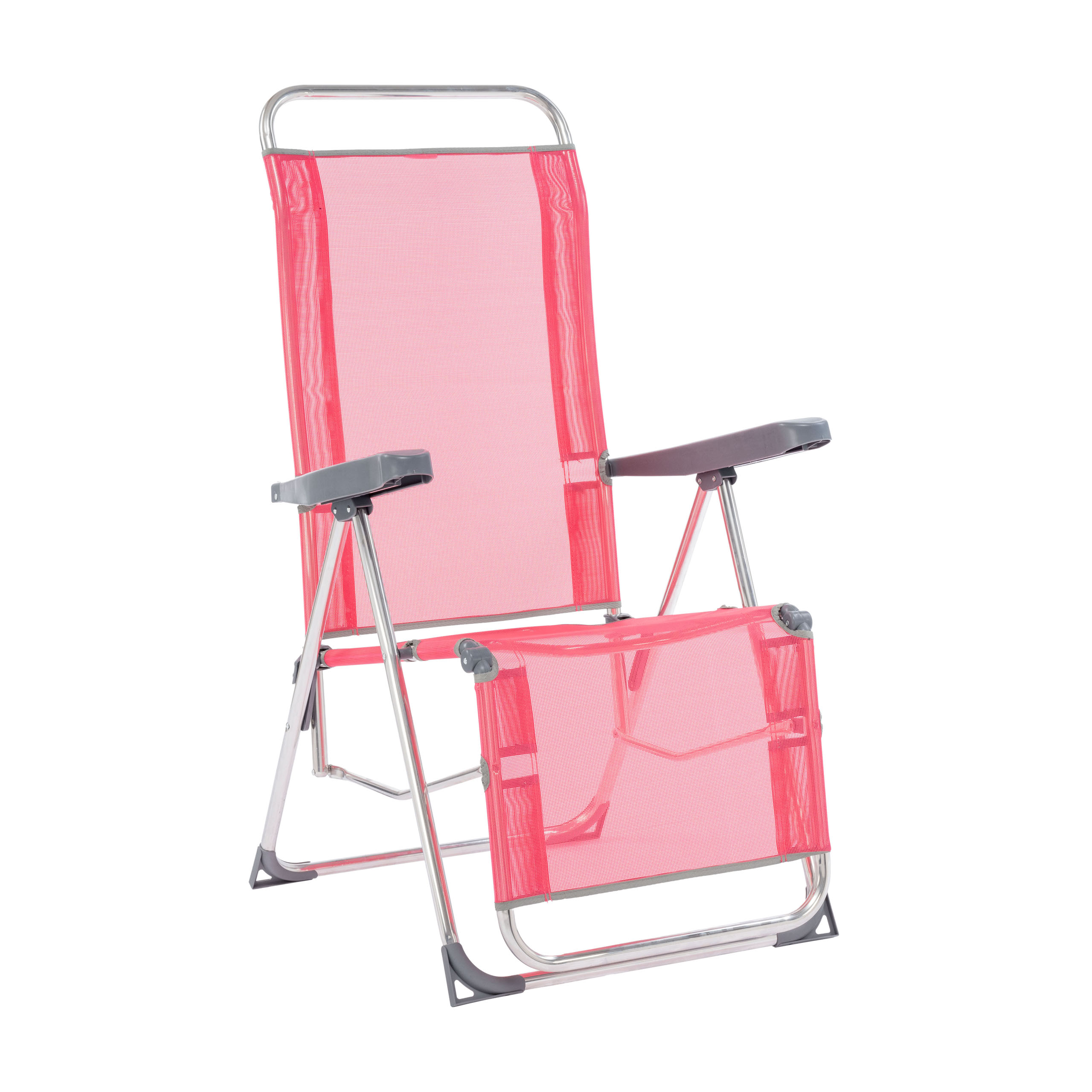 Alco aluminium beach chair, 5 positions with fibreline.