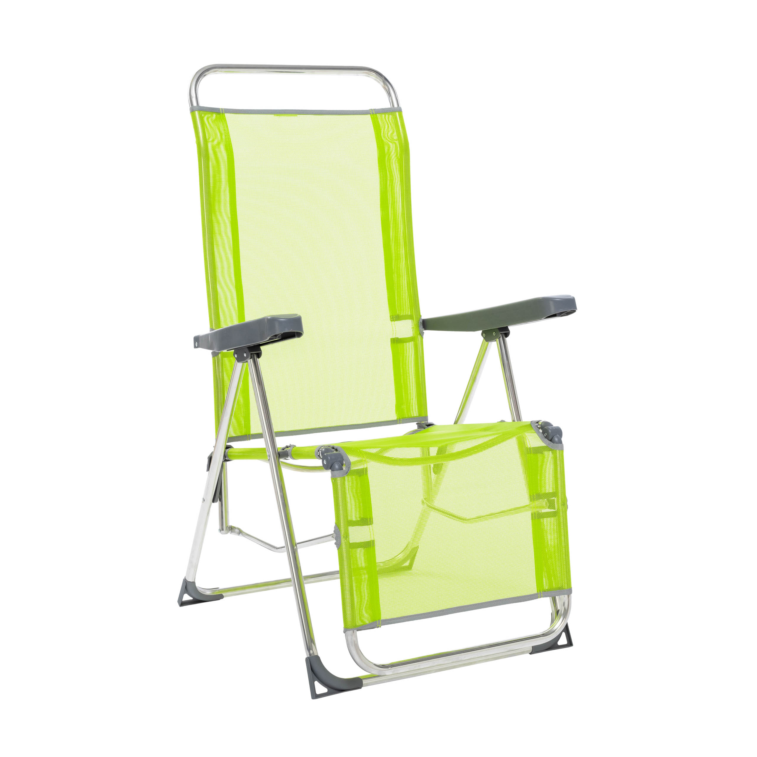 Alco aluminium beach chair, 5 positions with fibreline.