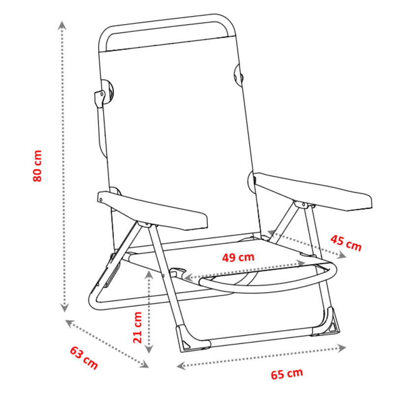 Alco portable multiposition beach chair.