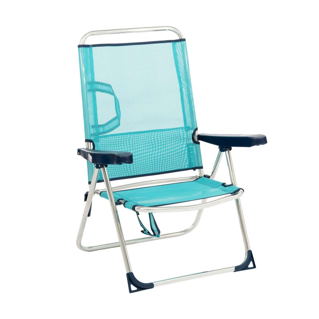 Silla playera alta de aluminio 3 posiciones en Fibreline Alco
